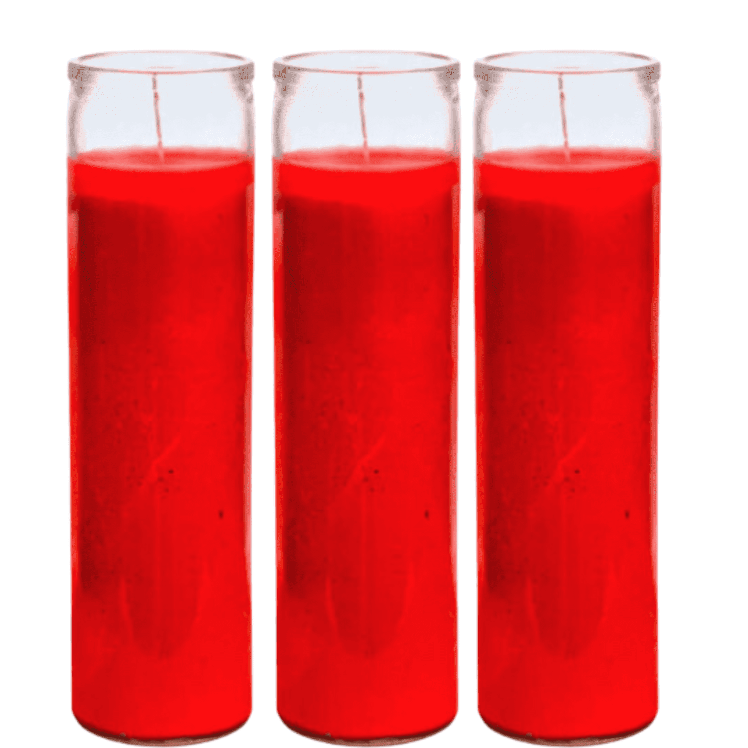 3 Pcs Unscented Red 5 Day Devotional Prayer Glass Container Candle ...