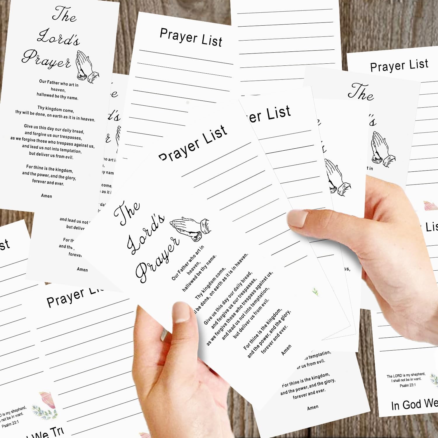 Prayer Cards, Prayer List Cards with 1 Inspirational Assorted Bible ...