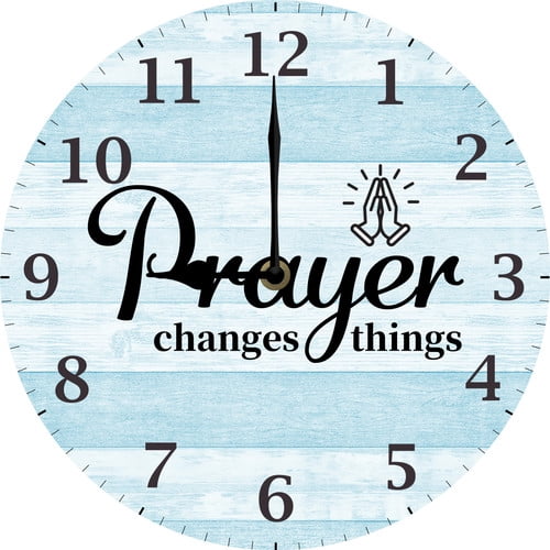 Prayer Changes Things Prayer Quote Wall Clock, Motivational ...