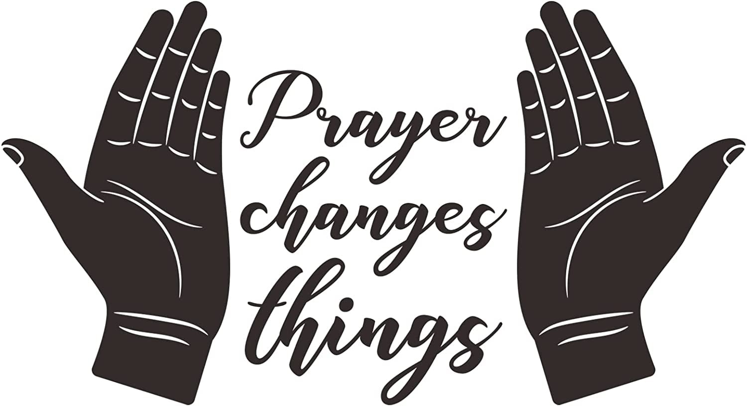Prayer Changes Things Wall Decal Christian Praise God DIY Art Sticker ...