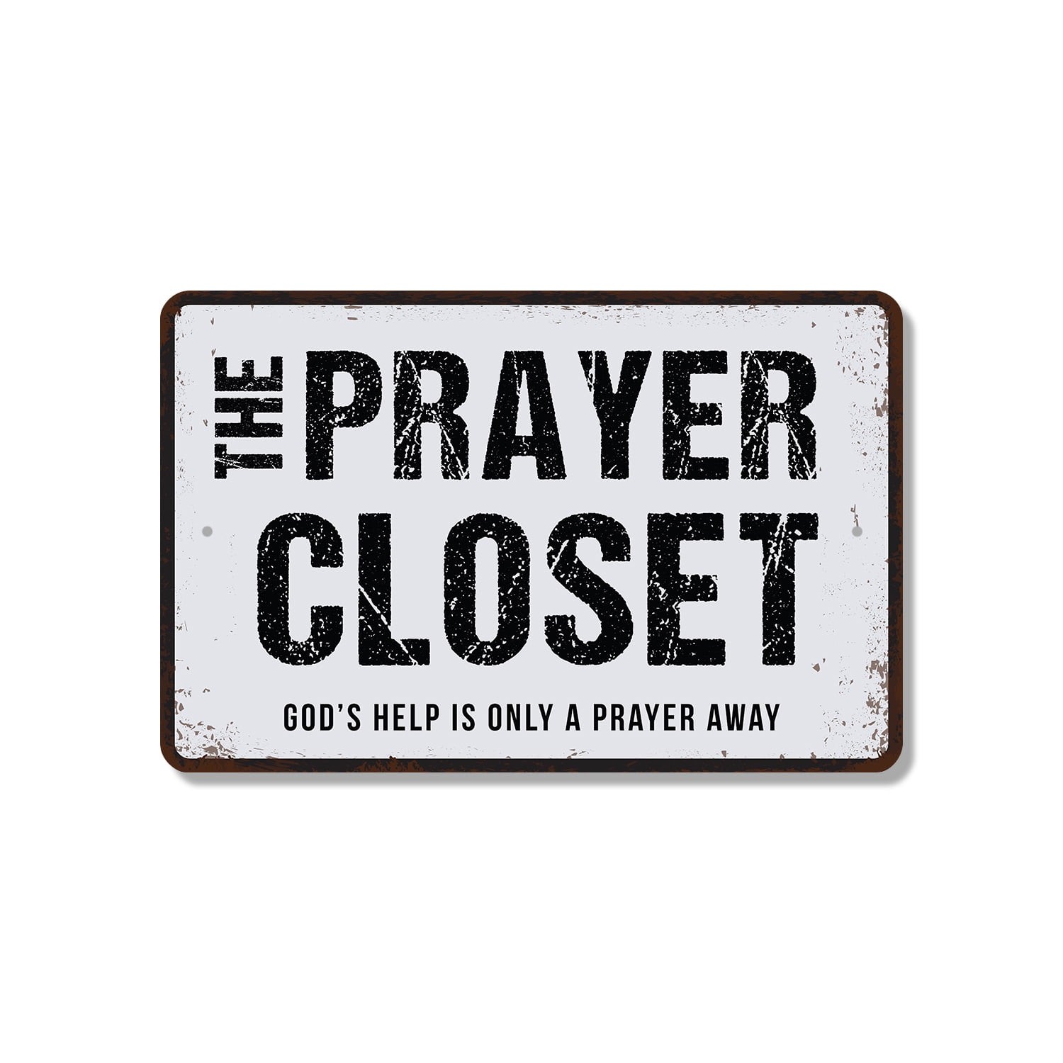 Prayer Closet 10 Inch x 14 Inch Novelty Plastic Sign Kneel Pray Repeat ...