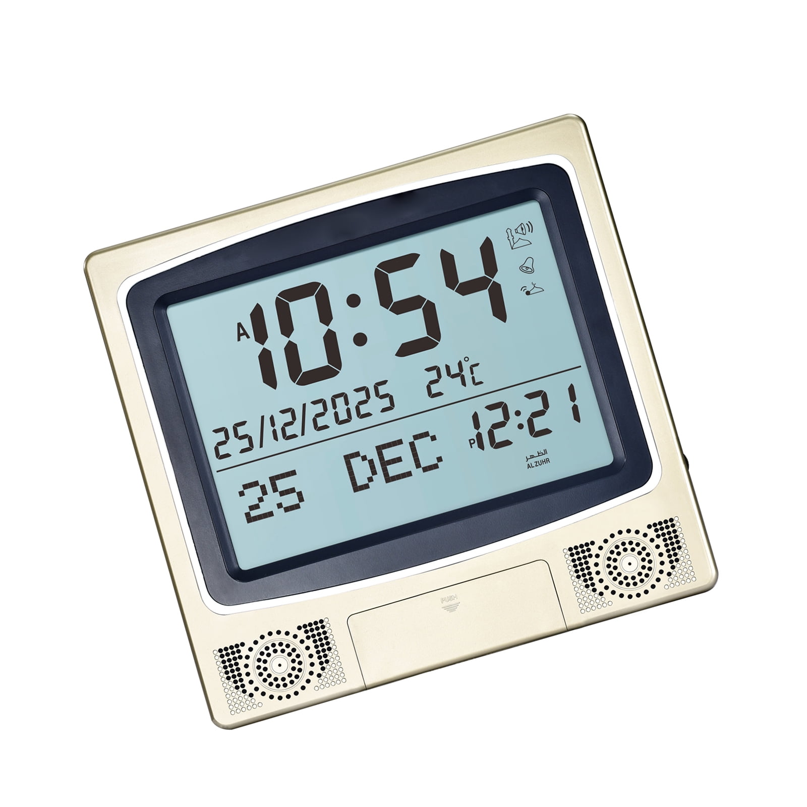 Prayer Digital Clock with LED Azan Temperature Calendar Multifunction ...
