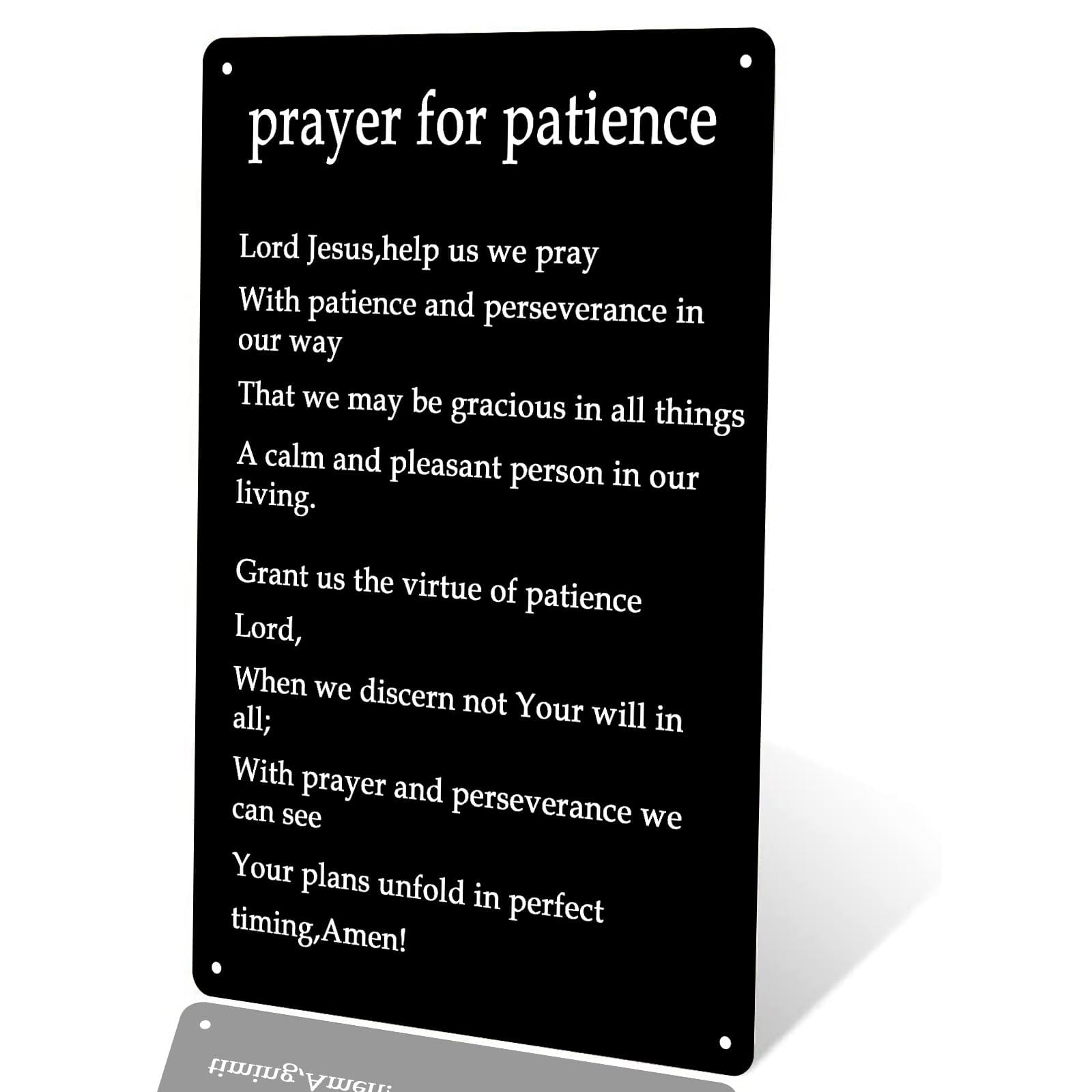 Prayer For Patience Metal Tin Sign Bar Sign Warning Signs For Garage ...