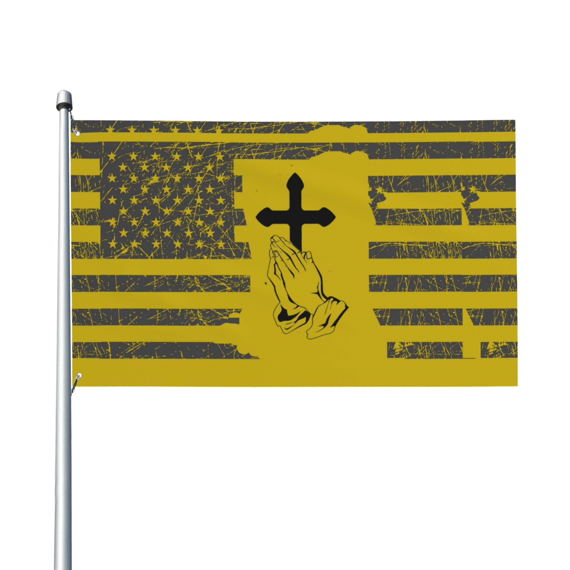 Prayer Hands Jasus Christ Christian God Flags Garden Home Flag House ...