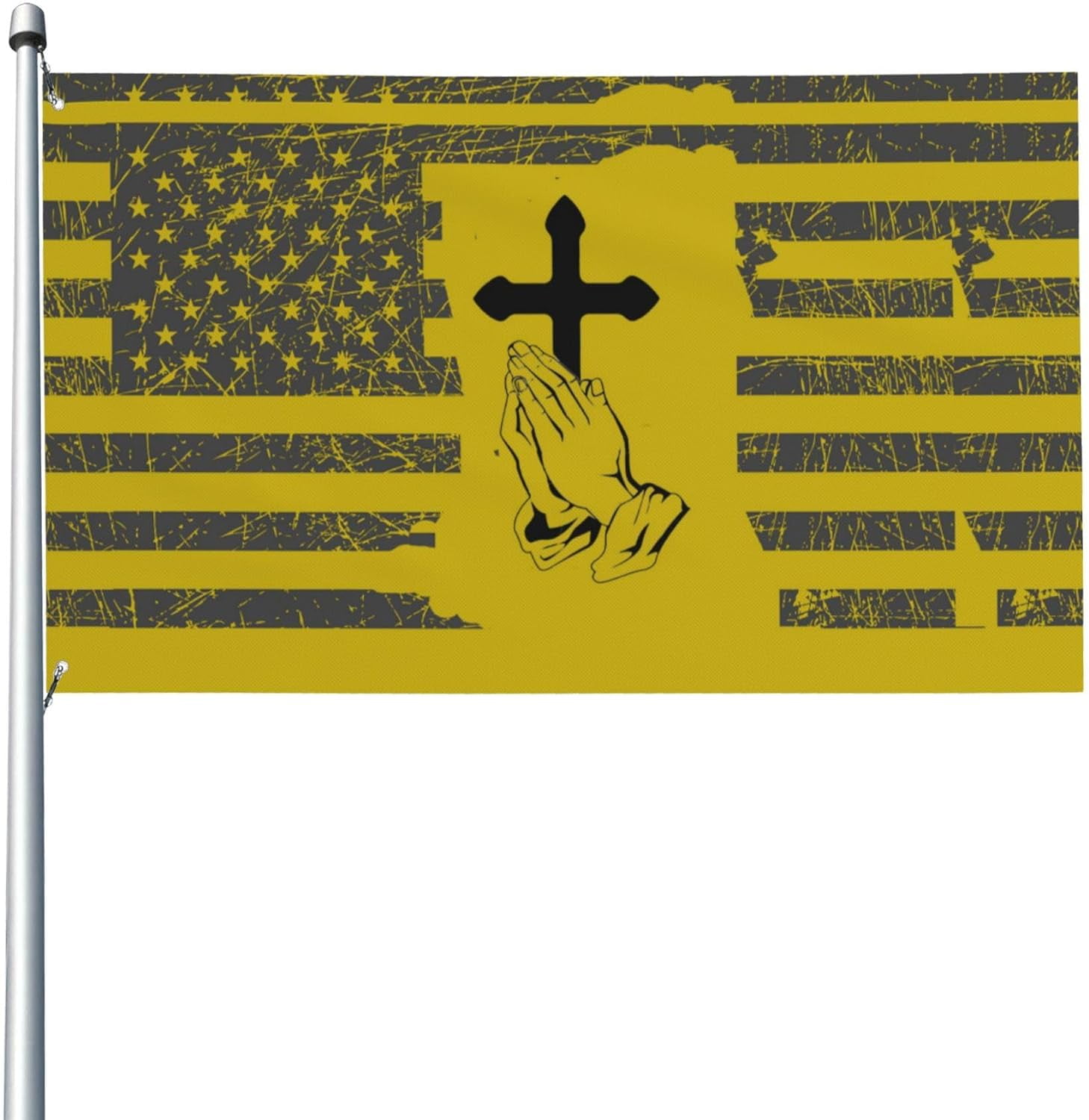 Prayer Hands Jasus Christ Christian God Flags Garden Home Flag House ...
