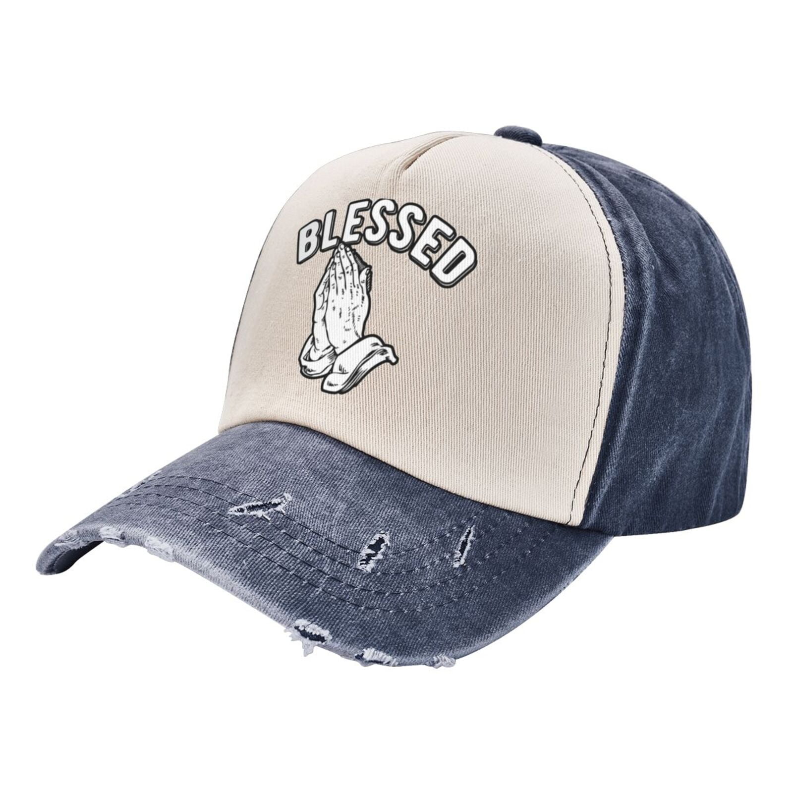 Prayer Hands Jesus Christ Christian god Baseball Cap Vintage Denim ...