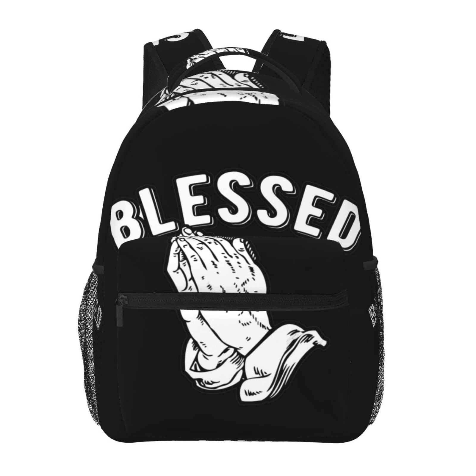Prayer Hands Jesus Christ Christian god Black Backpack for Women Men ...