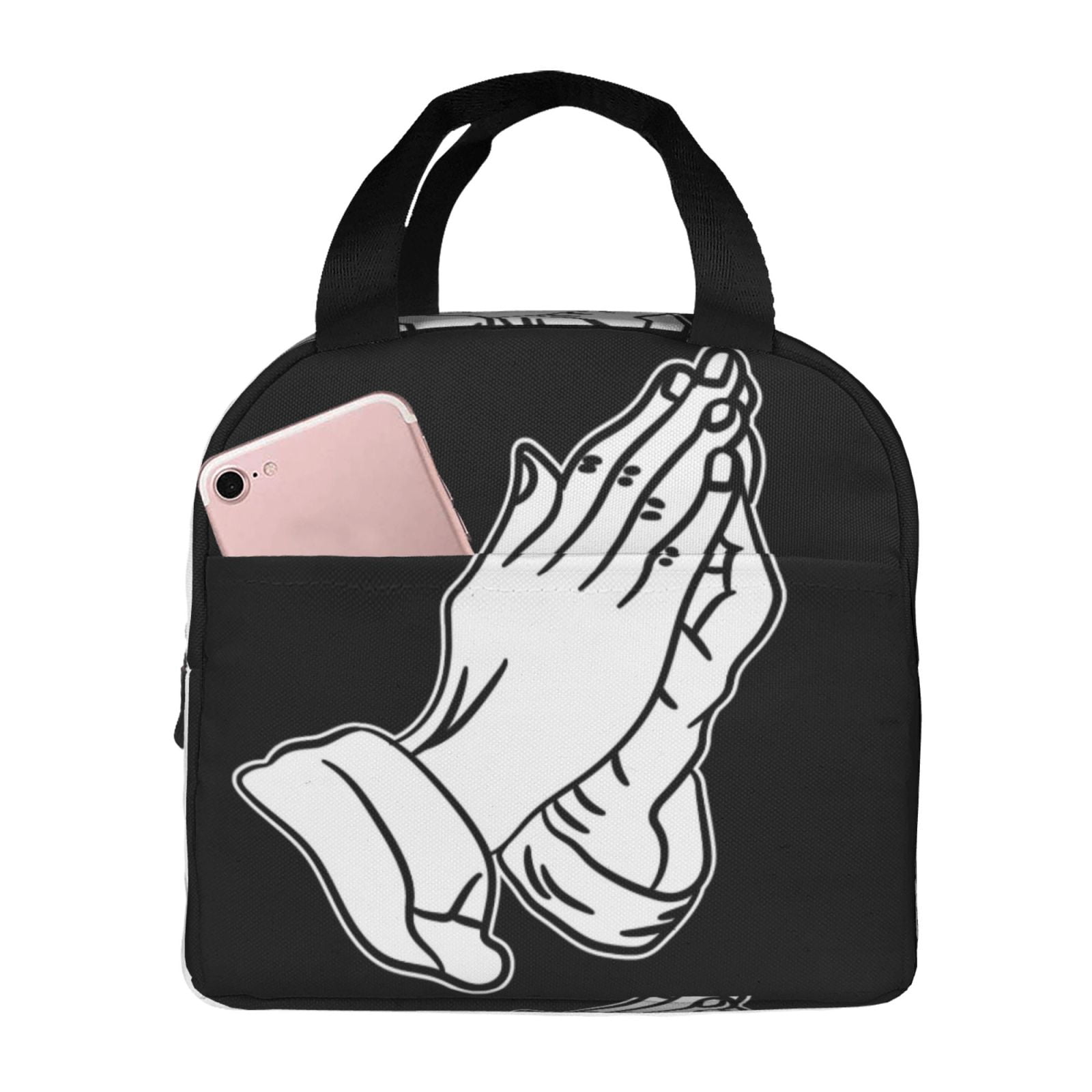 Prayer Hands Jesus Christ Christian god Lunch Bag Insulated Lunch Box ...