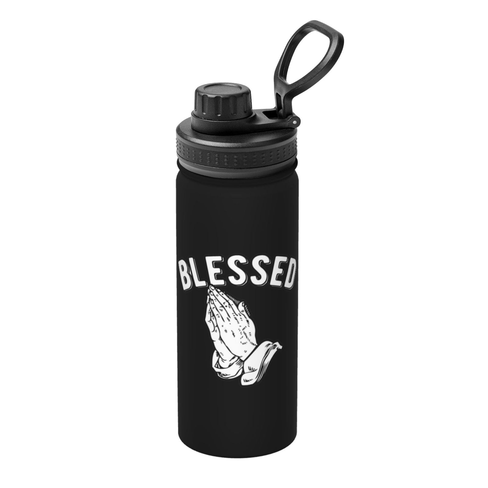 Prayer Hands Jesus Christ Christian god Sports Insulated Water Bottle ...