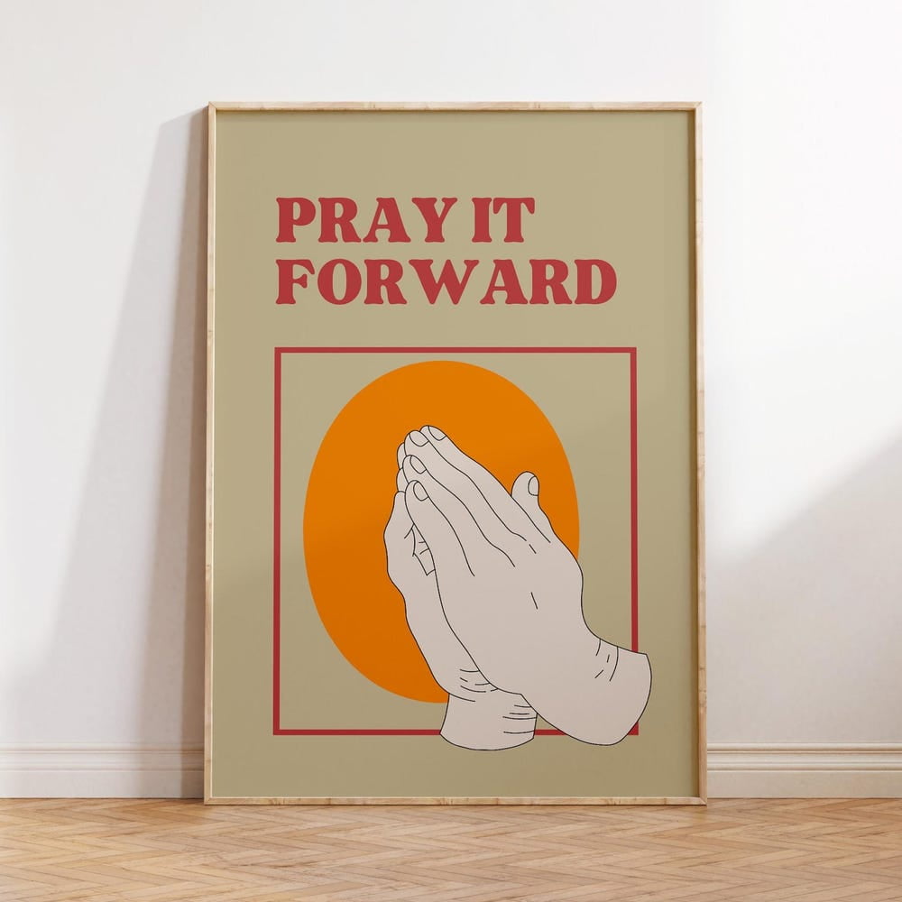 Prayer Print Retro Christian Poster Godly Wall Art Funny Jesus Print ...