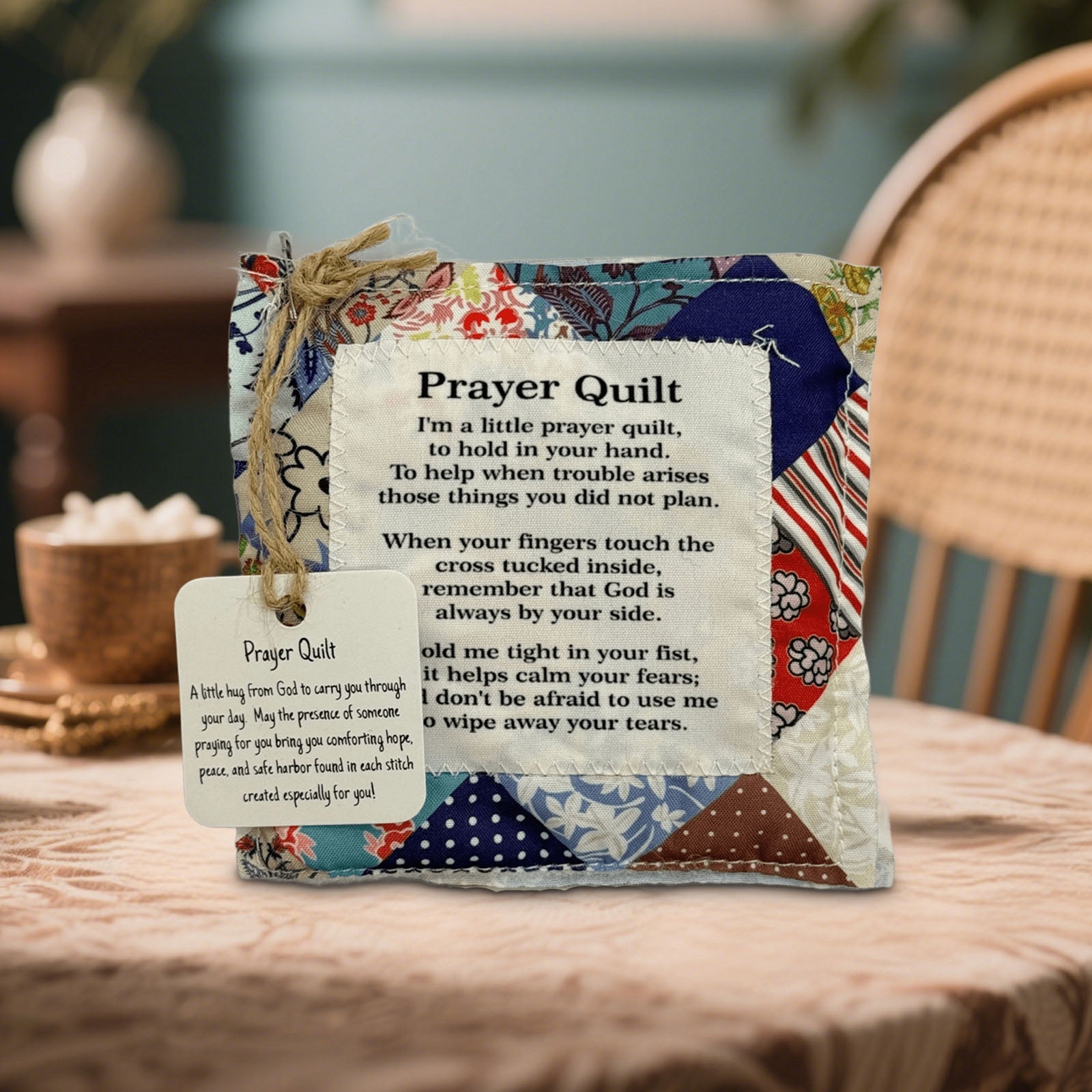 Prayer Quilt With Cross Inside-Pocket Prayer Quilt-Handmade Sew ...