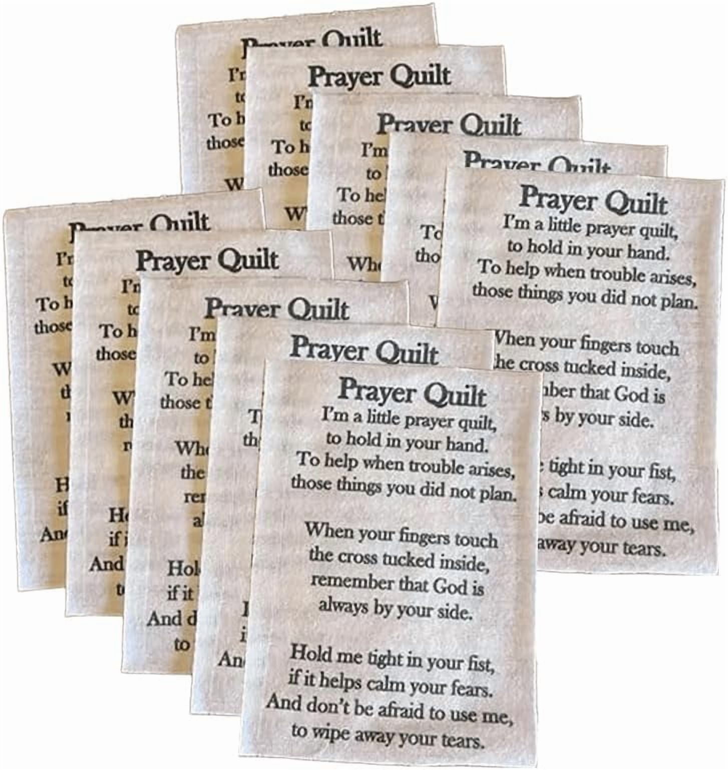 Prayer Quilt Text Panel - Christian Sewing Project, 10PCS Ready to Sew ...