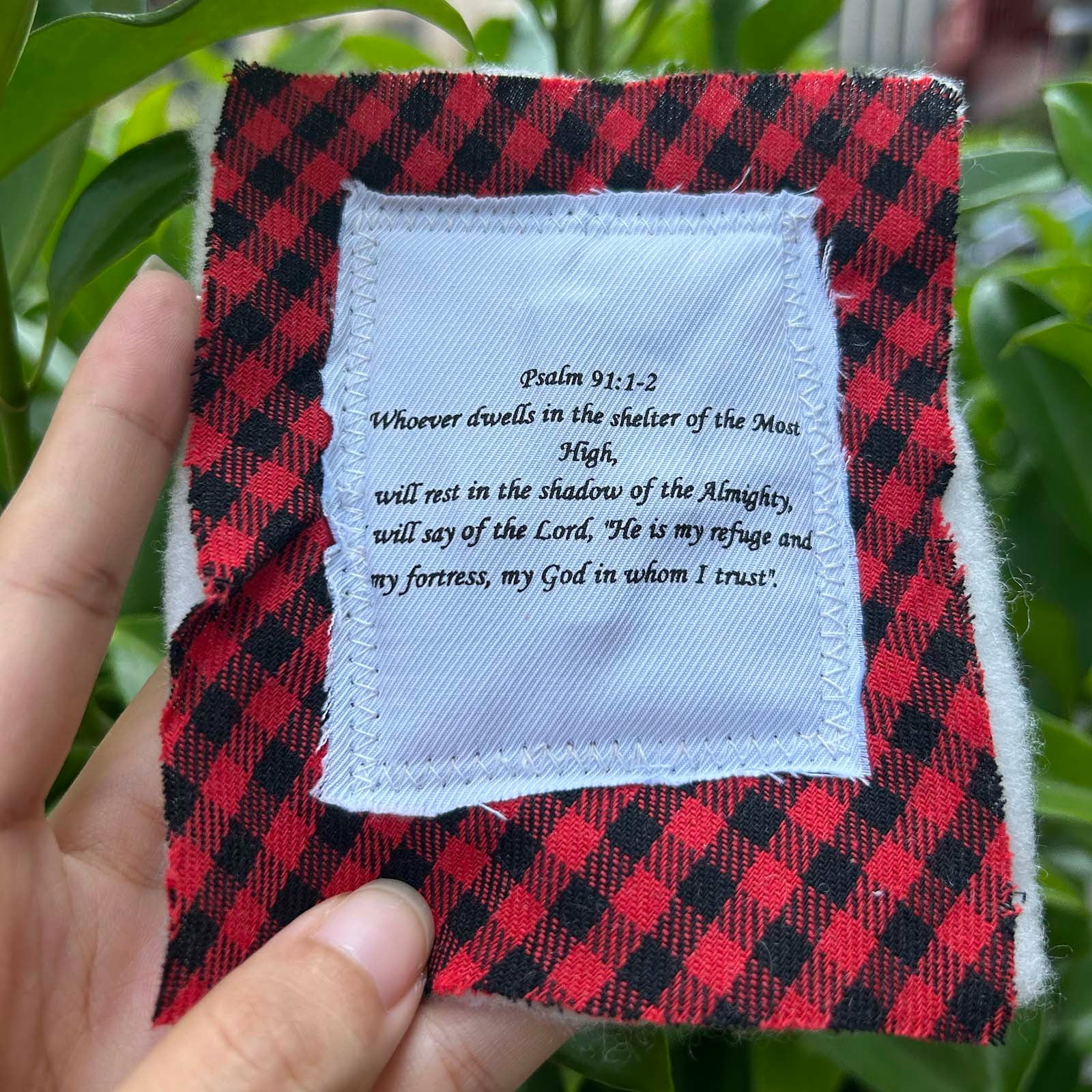 Prayer Quilt with Cross Inside - Pocket Prayer Mini Scripture Quilt ...