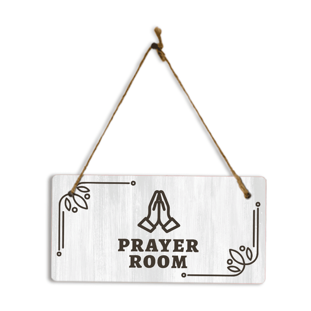 Prayer Room 5x10 Hanging Plus Wall or Door Sign | Religious Rustic Wood ...