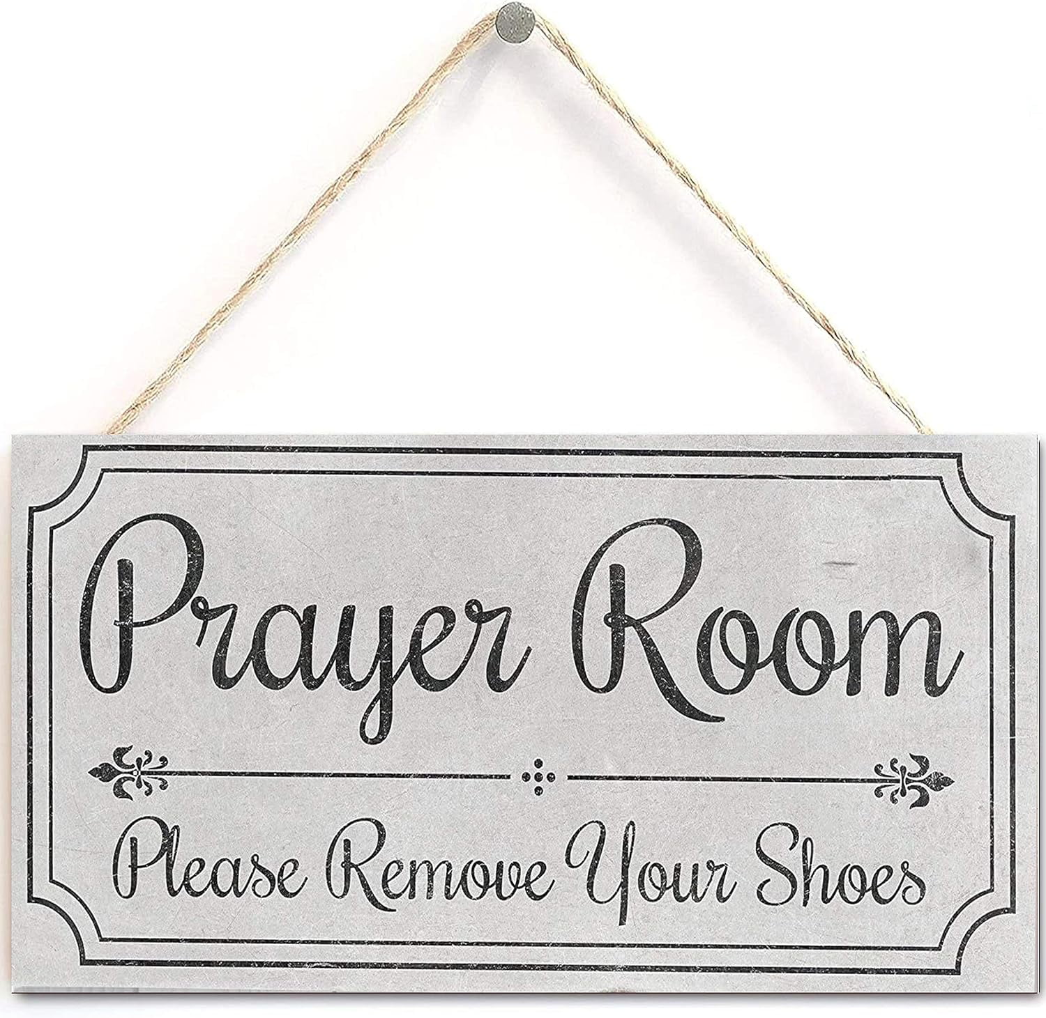 Prayer Room Please Remove Your Shoes' - Door Sign - Handmade Shabby ...