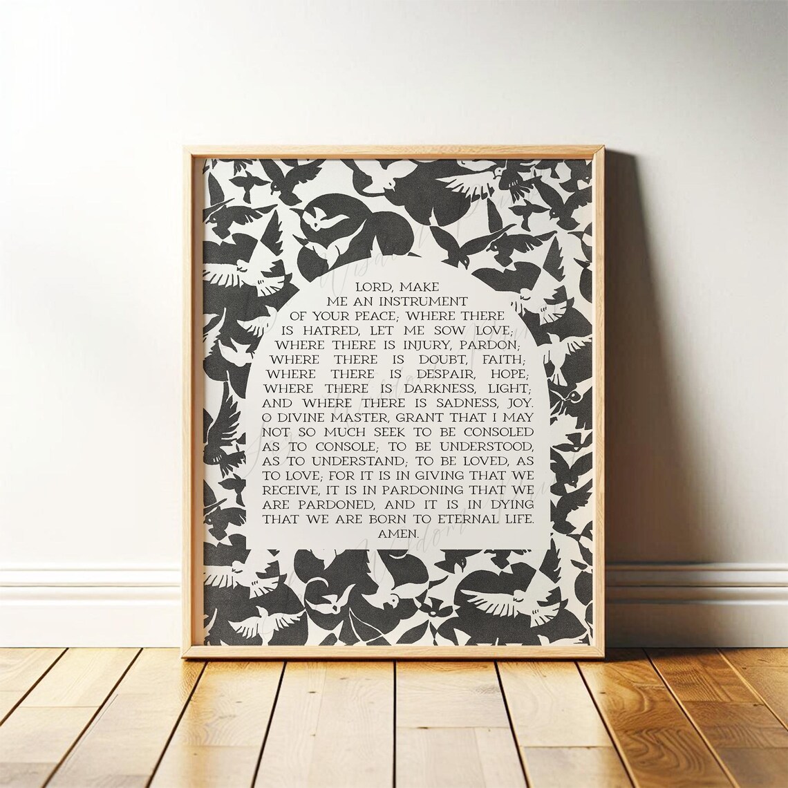 The Prayer Of St Francis Print, Christian Wall Art, Catholic Decor, Mid ...