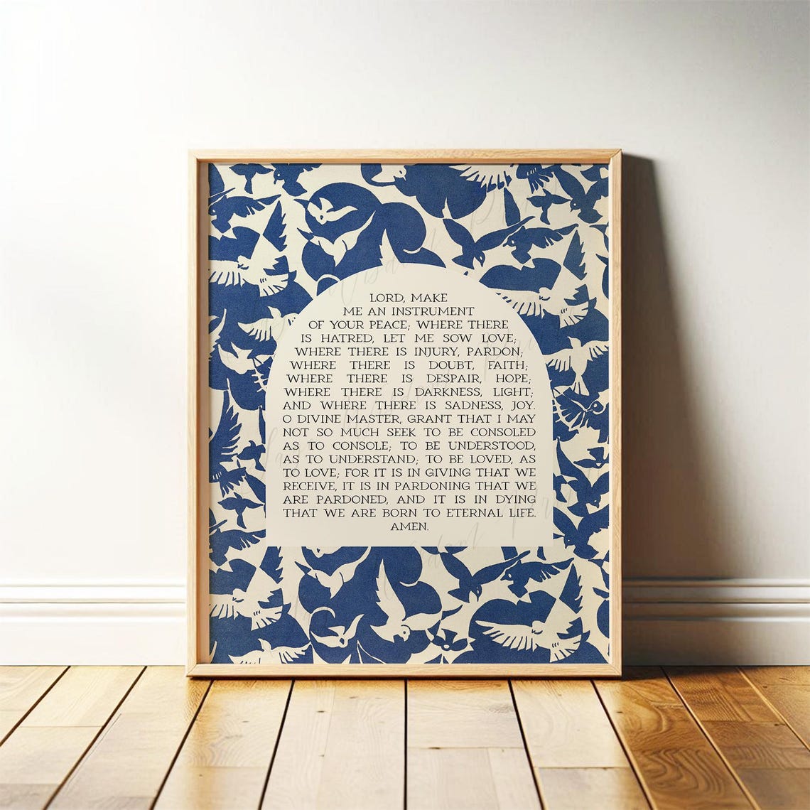The Prayer Of St Francis Print, Christian Wall Art, Catholic Decor, Mid ...