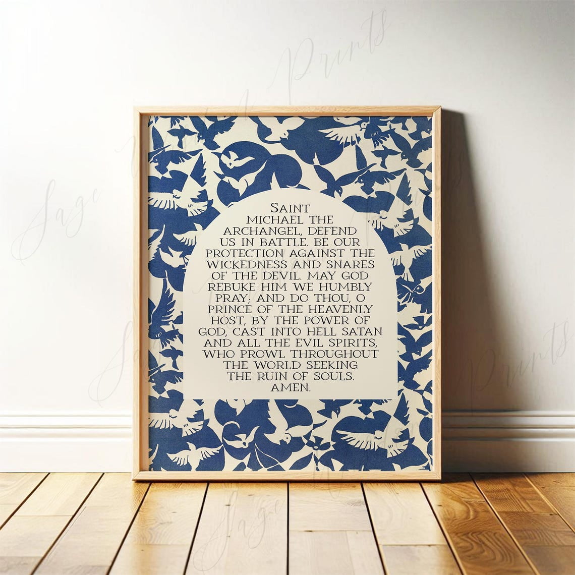 Prayer Of St Michael Print, Christian Wall Art, Catholic Decor ...