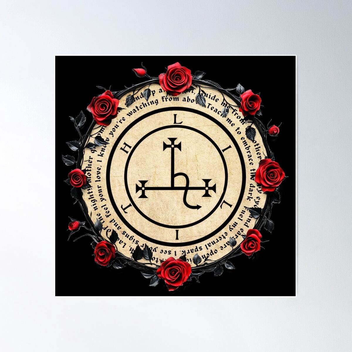 Prayer To Lilith Poster Wall Art, Modern Wall Decor For Living Room ...