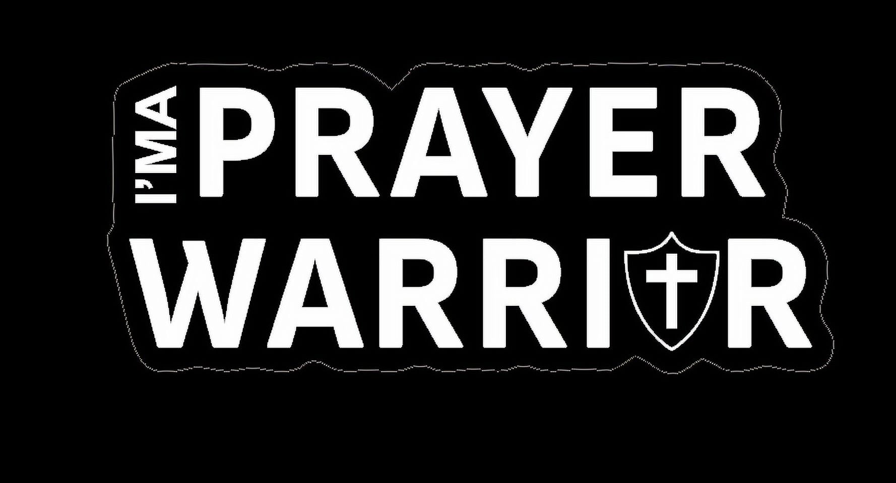 Prayer Warrior Vinyl Car Decal, Pray Scripture Religious Faith ...