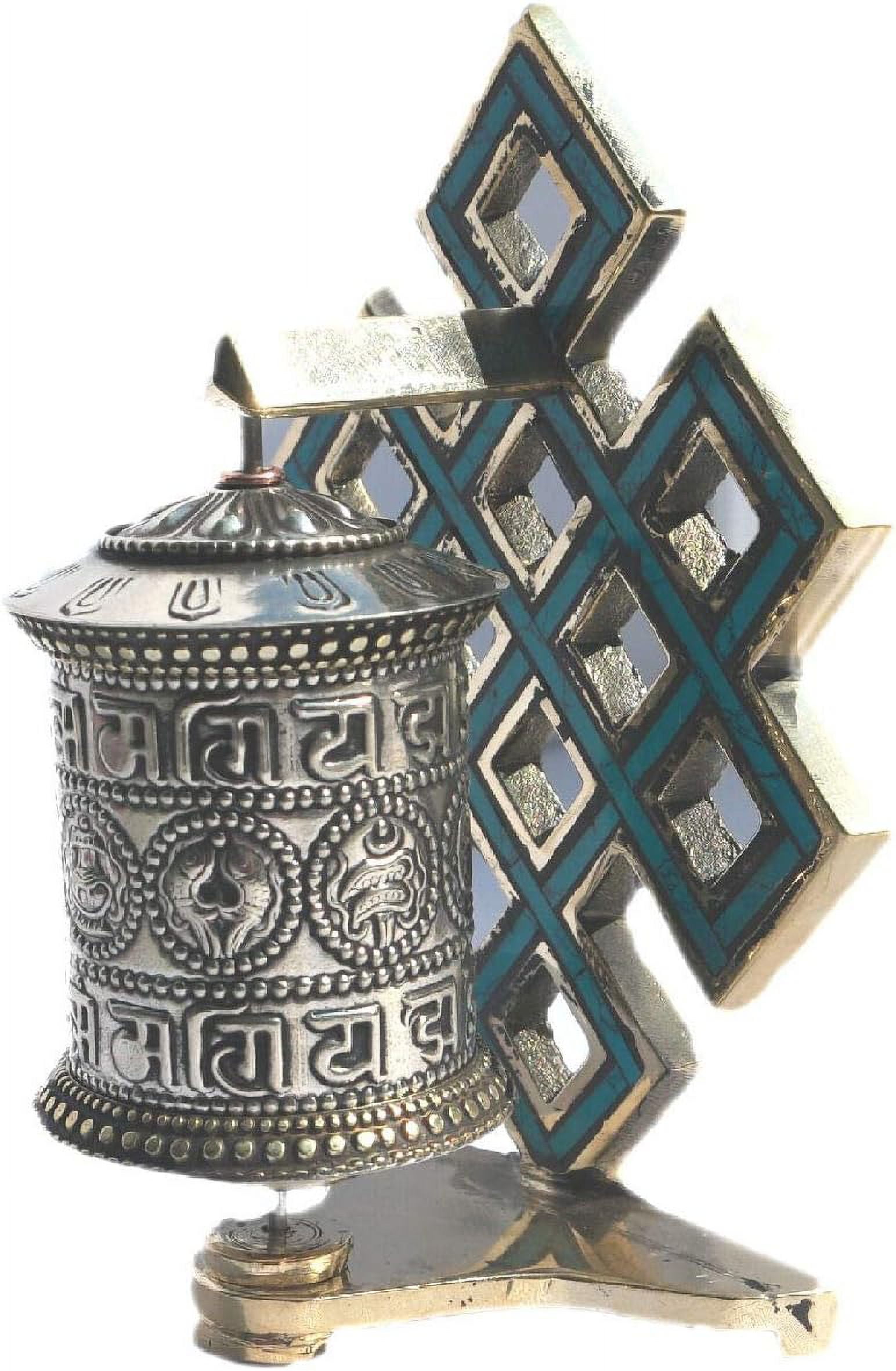 Prayer Wheel with Endless Knot for Meditation by Himalayan Artisan,Hang ...
