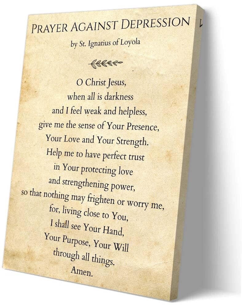 Prayer for Depression Wall Art St. Ignatius of Loyola Prayer Posters ...