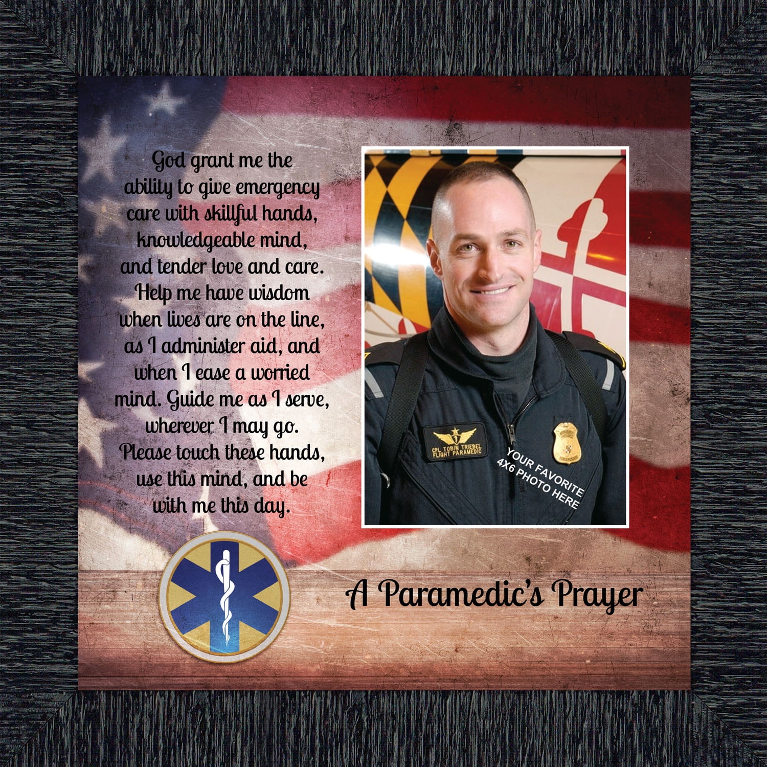 Prayer for the Paramedic Framed Poem, First Responders Gift, EMS, EMT, Gift for a Paramedic and ...