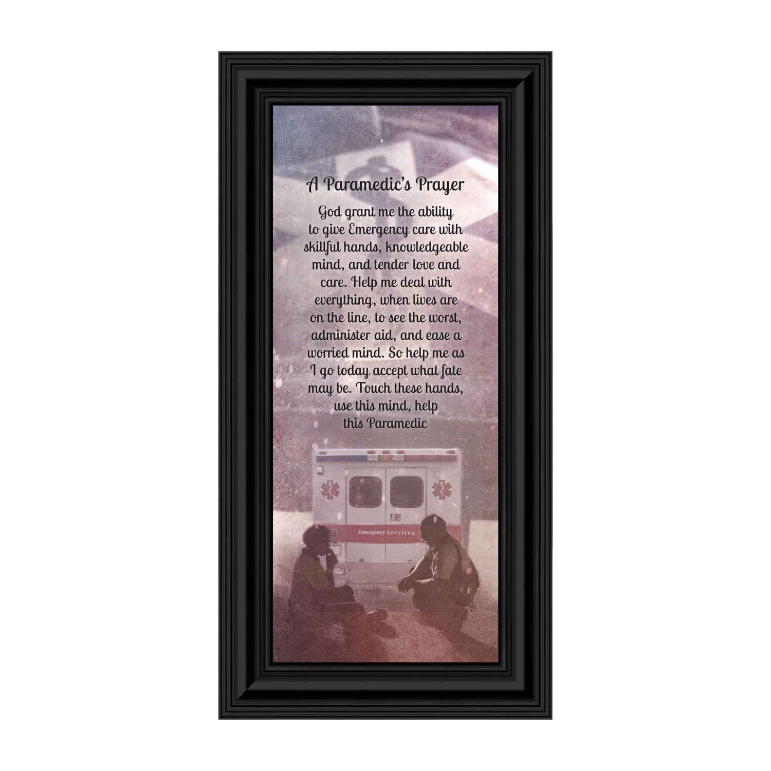 Prayer for the Paramedic Framed Poem, First Responders Gift, EMS, EMT ...