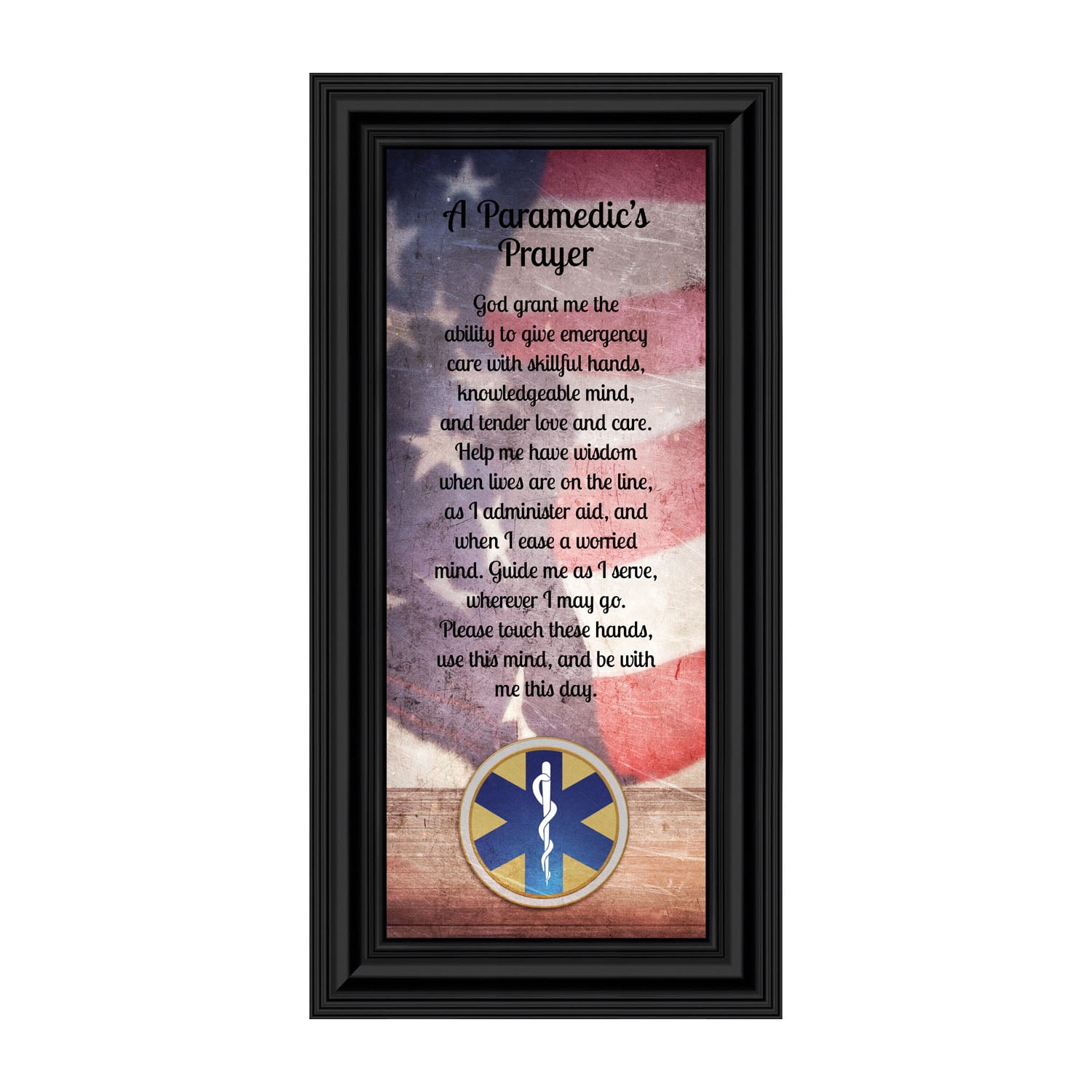 Prayer for the Paramedic Framed Poem, First Responders Gift, EMS, EMT ...