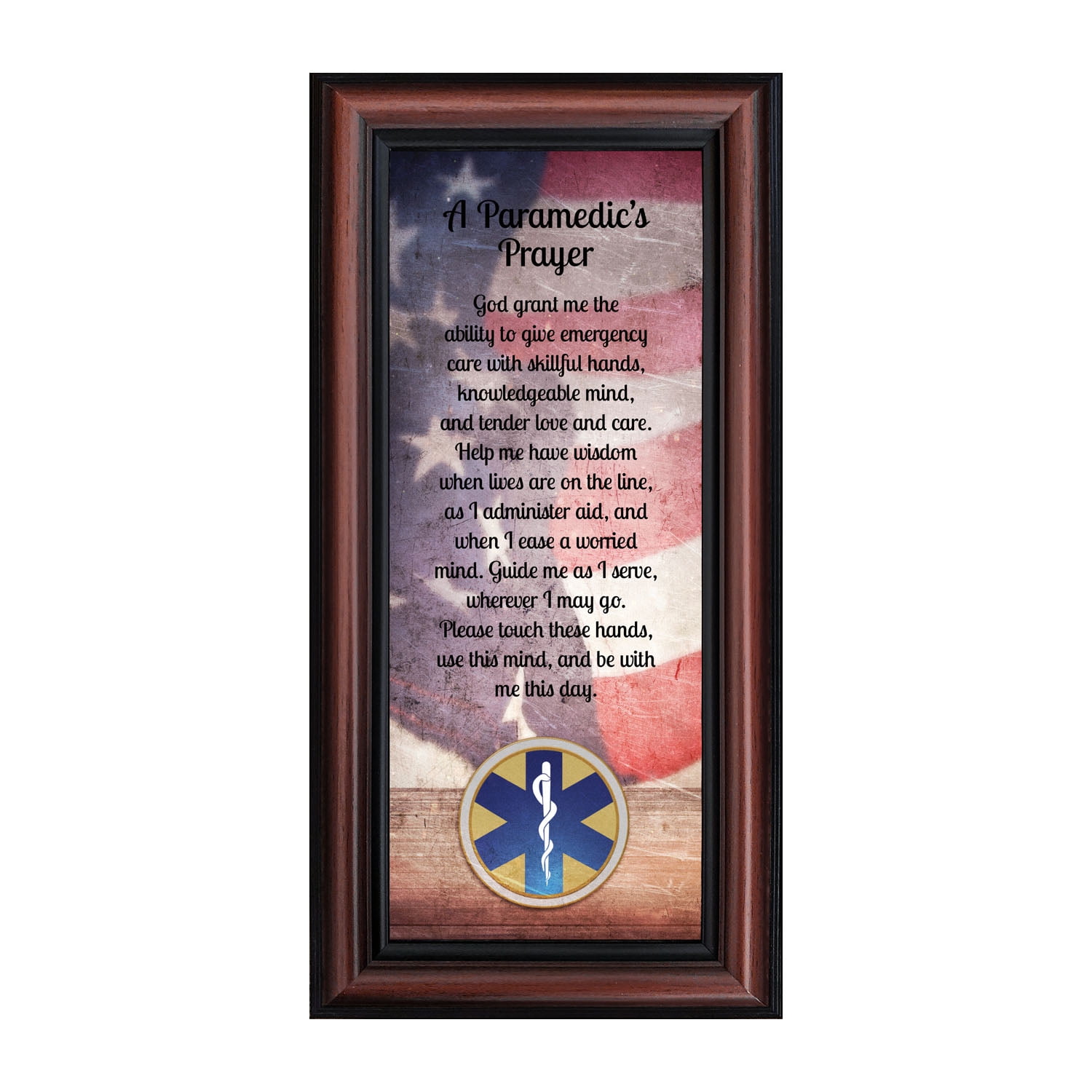 Prayer for the Paramedic Framed Poem, First Responders Gift, EMS, EMT ...