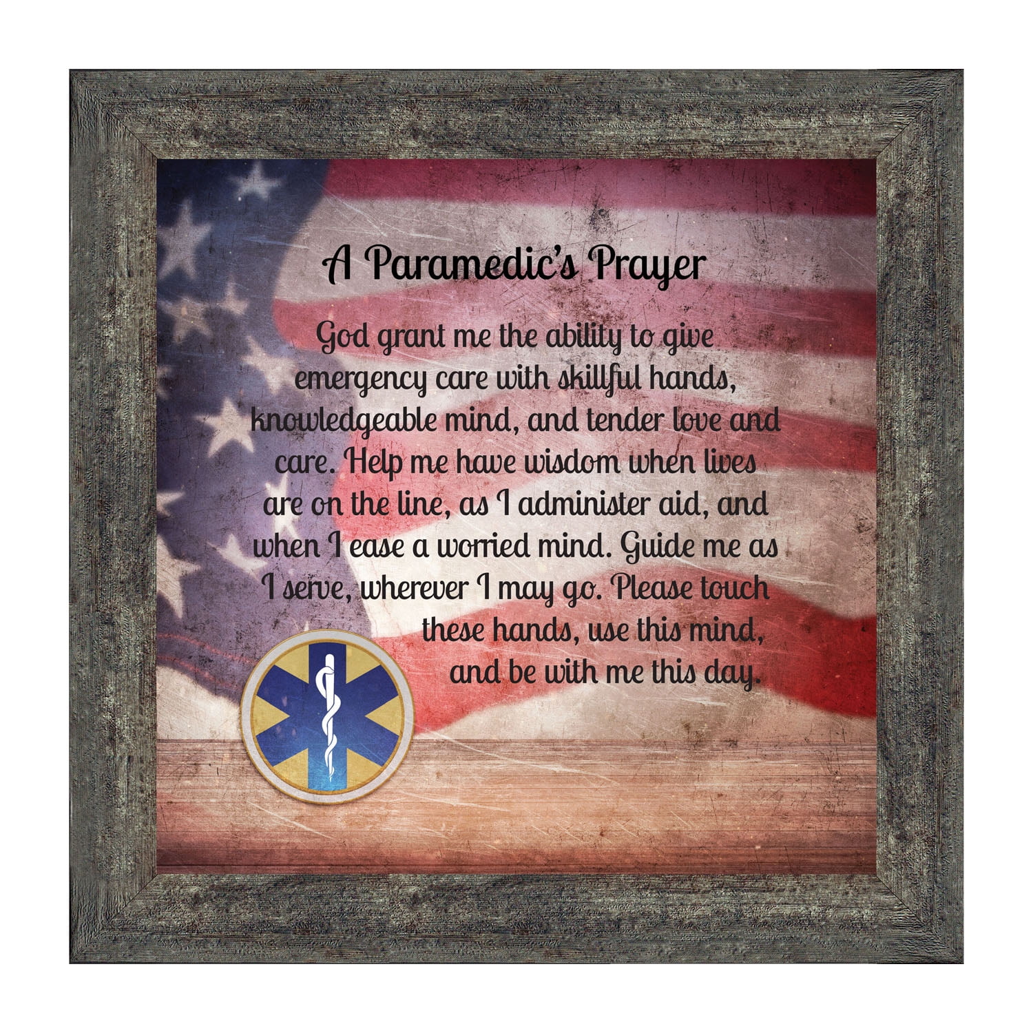 Crossroads Home Decor Prayer for the Paramedic, Framed Poem, Gift for ...