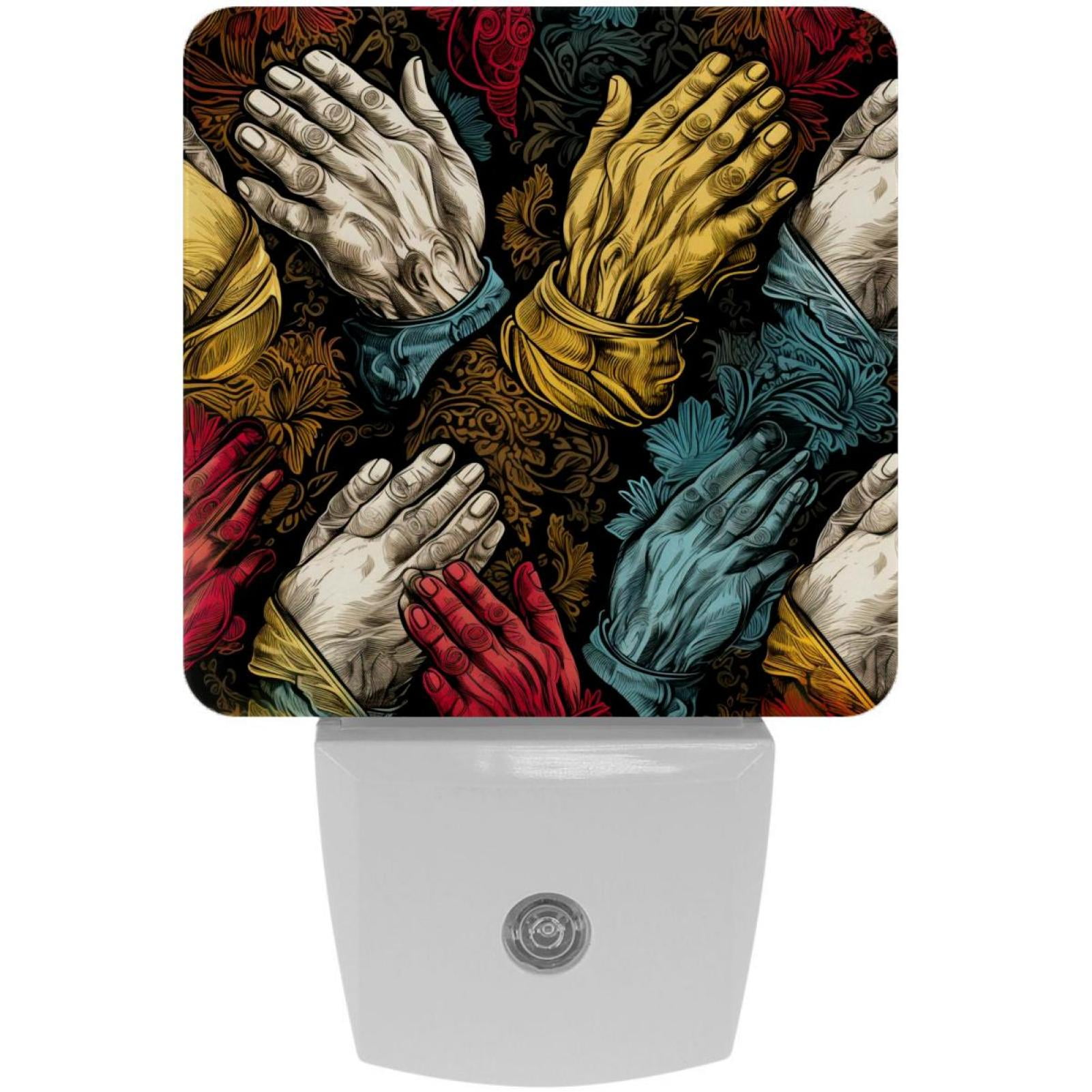 Prayer hands LED Square Night Lights for Bedroom and Living Room ...