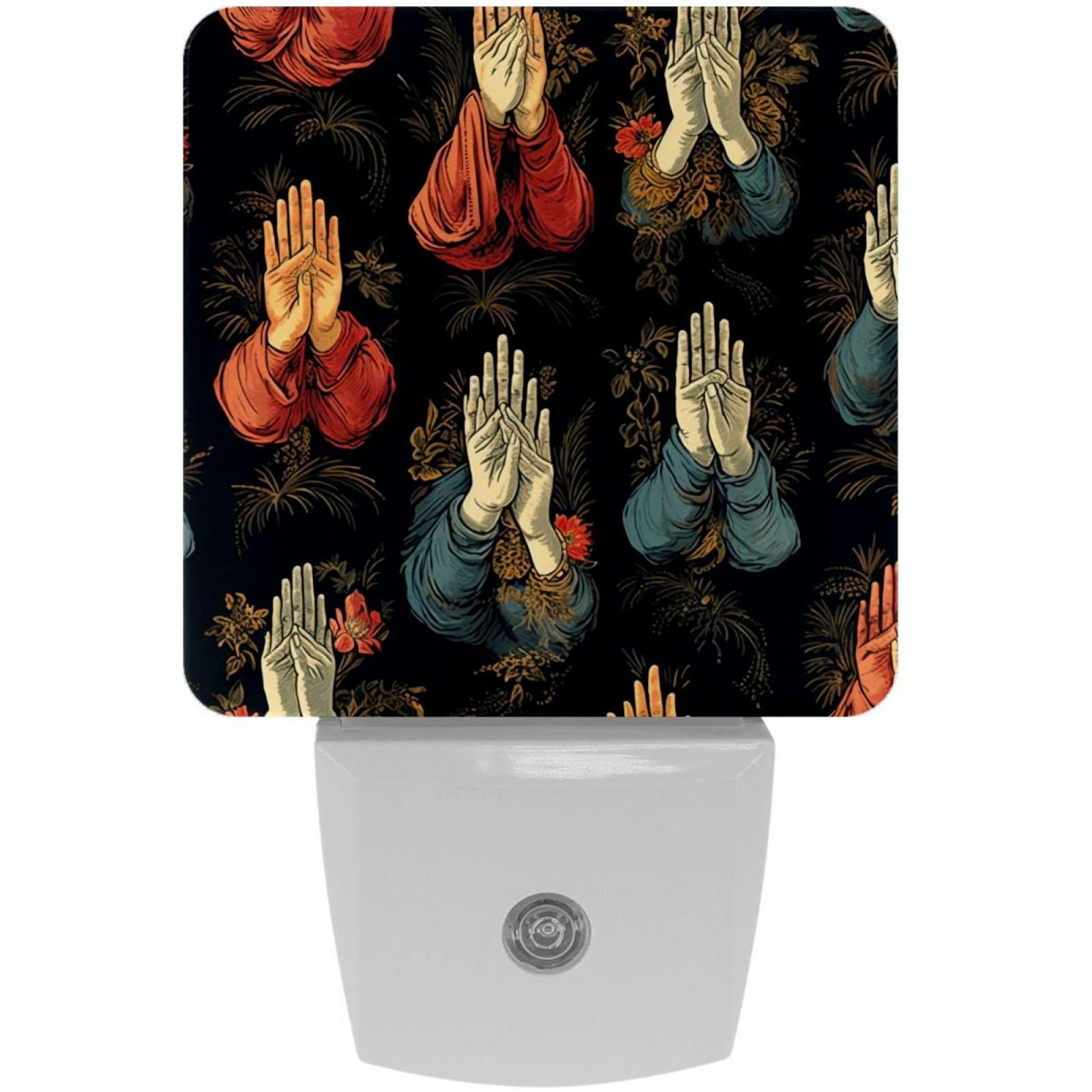 Prayer hands LED Square Night Lights - Stylish and Energy-Efficient ...
