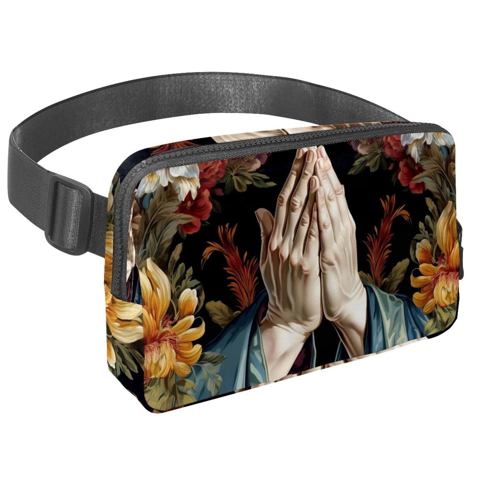 Prayer hands Lightweight Money Belt Cross Body Bag with Adjustable ...
