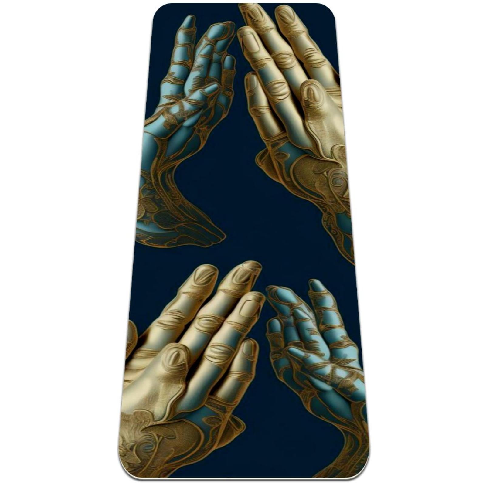 Prayer hands TPE Yoga Mat for Workout & Exercise | Material | 200 ...