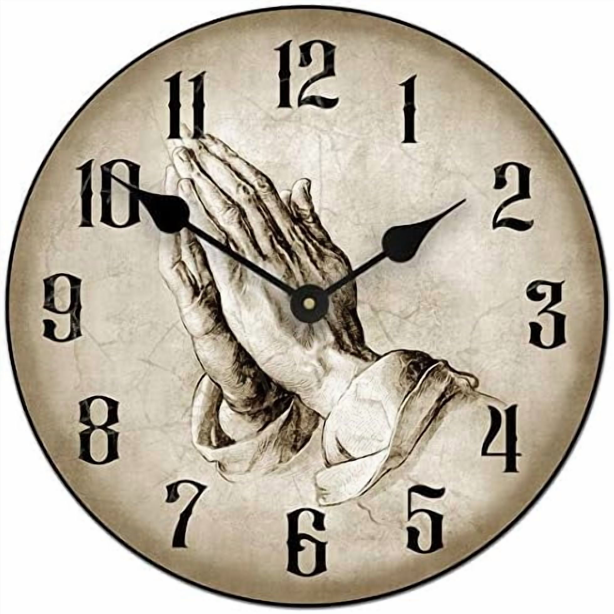Prayer of Faith Tan Wall Clock | Ultra Quiet Quartz Mechanism | Hand ...