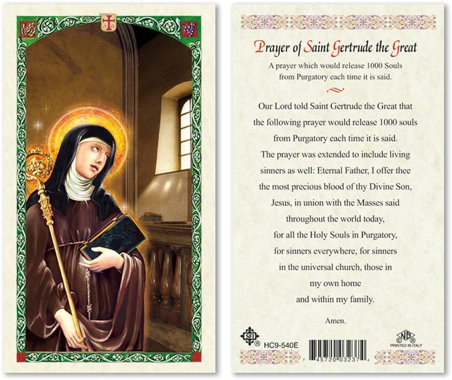Prayer of Saint Gertrude the Great Laminated Prayer Cards - Pack of 25 ...