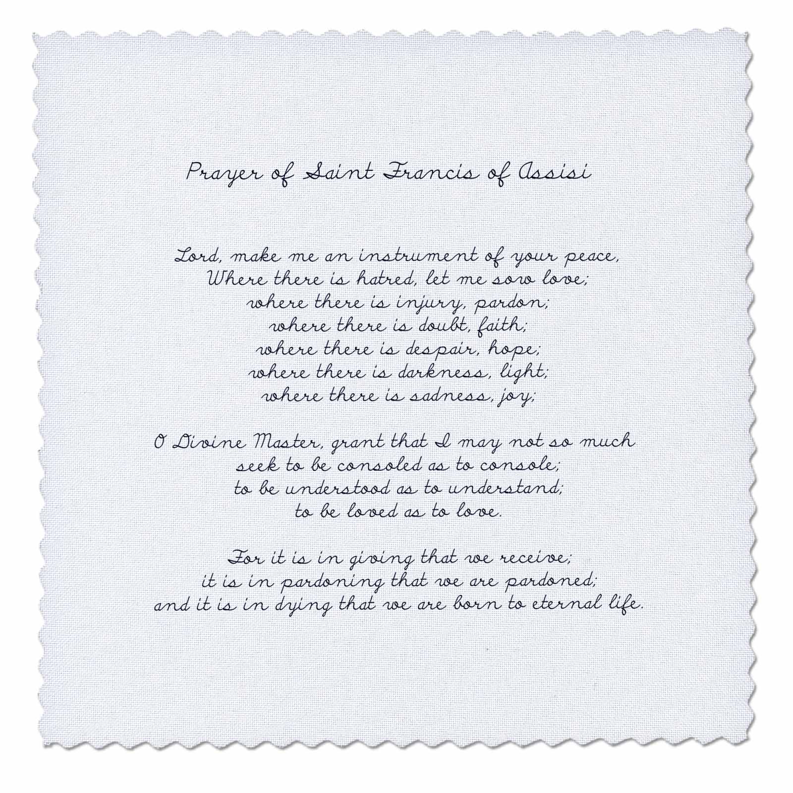 Prayer of St. Francis of Assisi - Spirituality - Religion 6x6 inch ...