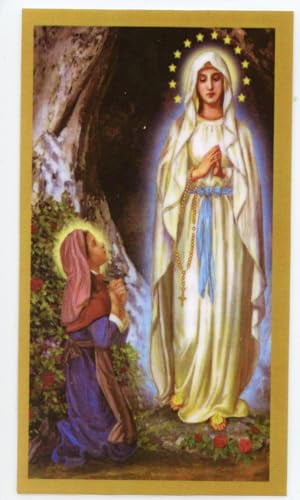 Prayer to Saint Bernadette U - Laminated holy card - Pack of 25 - Walmart.com