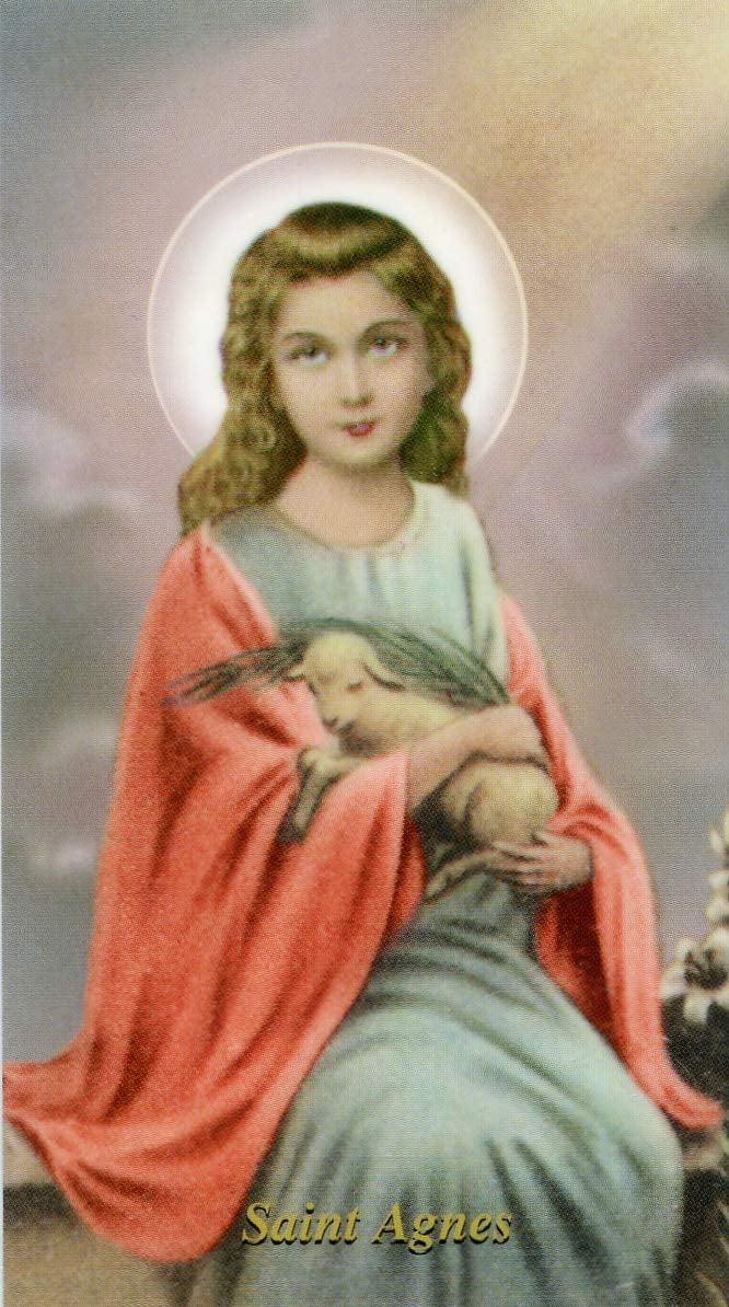 Prayer to St. Agnes holy card - laminated - Pack of 25 - Walmart.com