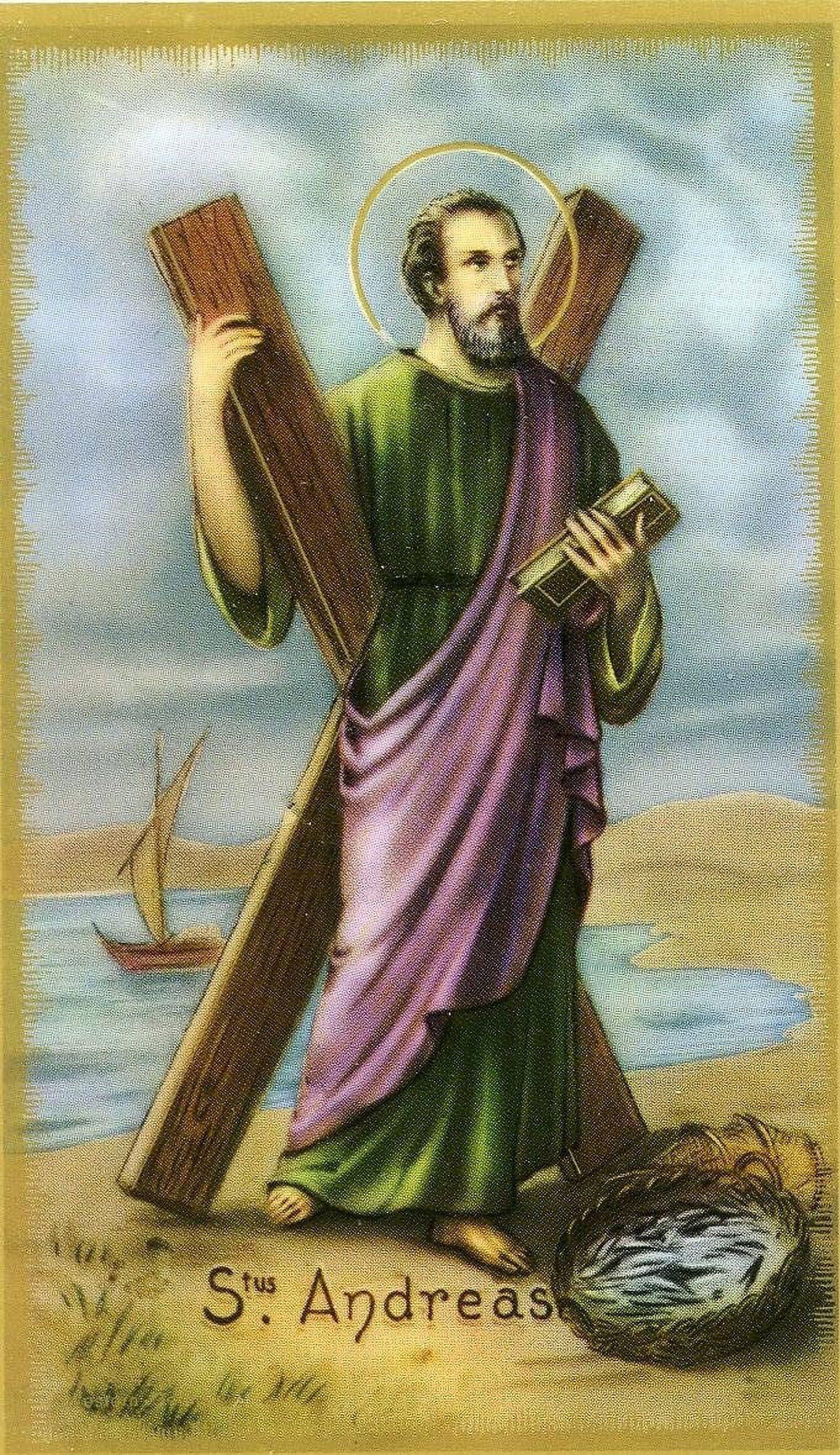 Prayer to St. Andrew holy card - laminated - Pack of 25 - Walmart.com