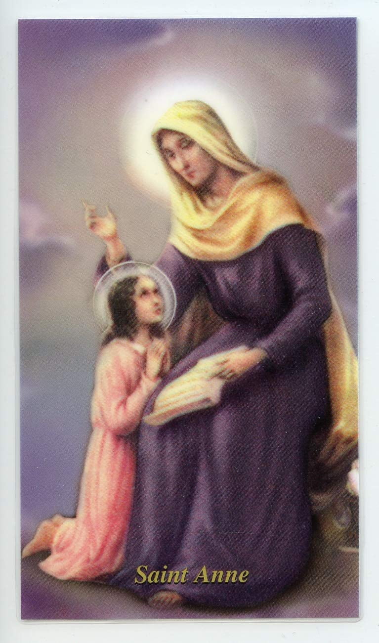 Prayer to St. Anne holy card - laminated - Pack of 25 - Walmart.com