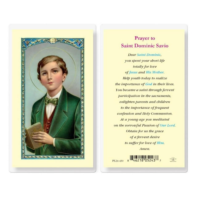 Prayer to St. Dominic Savio Laminated Holy Cards, 25-Count Value Pack - Walmart.com