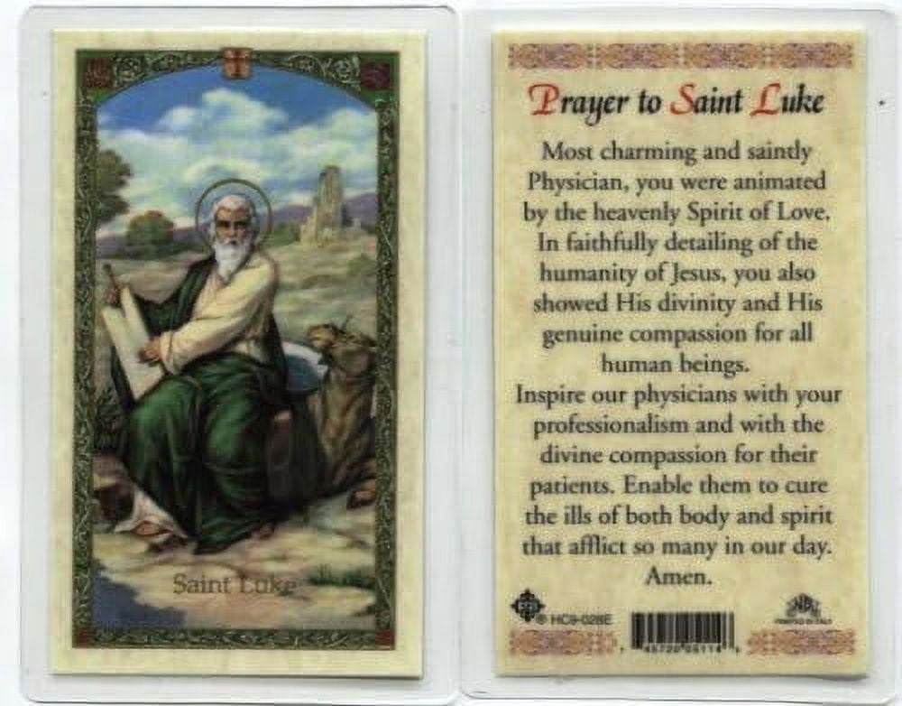 Prayer to St. Luke Holy Card (HC9-028E) - Laminated - Walmart.com
