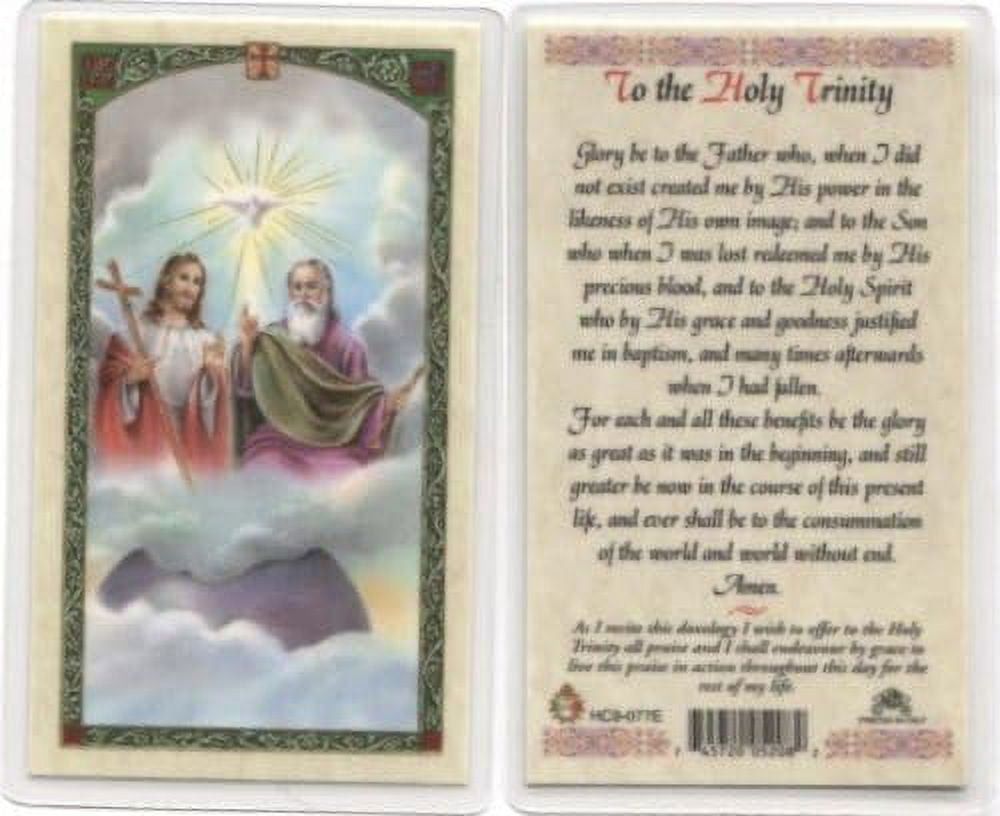 Prayer to the Holy Trinity Holy Card (HC9-077E) - Laminated - Walmart.com