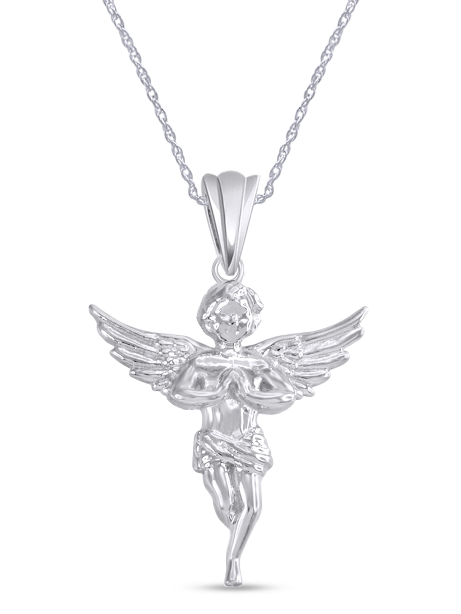 AFFY Praying Angel Pendant Necklace in Textured 14K Gold Plated 925 ...