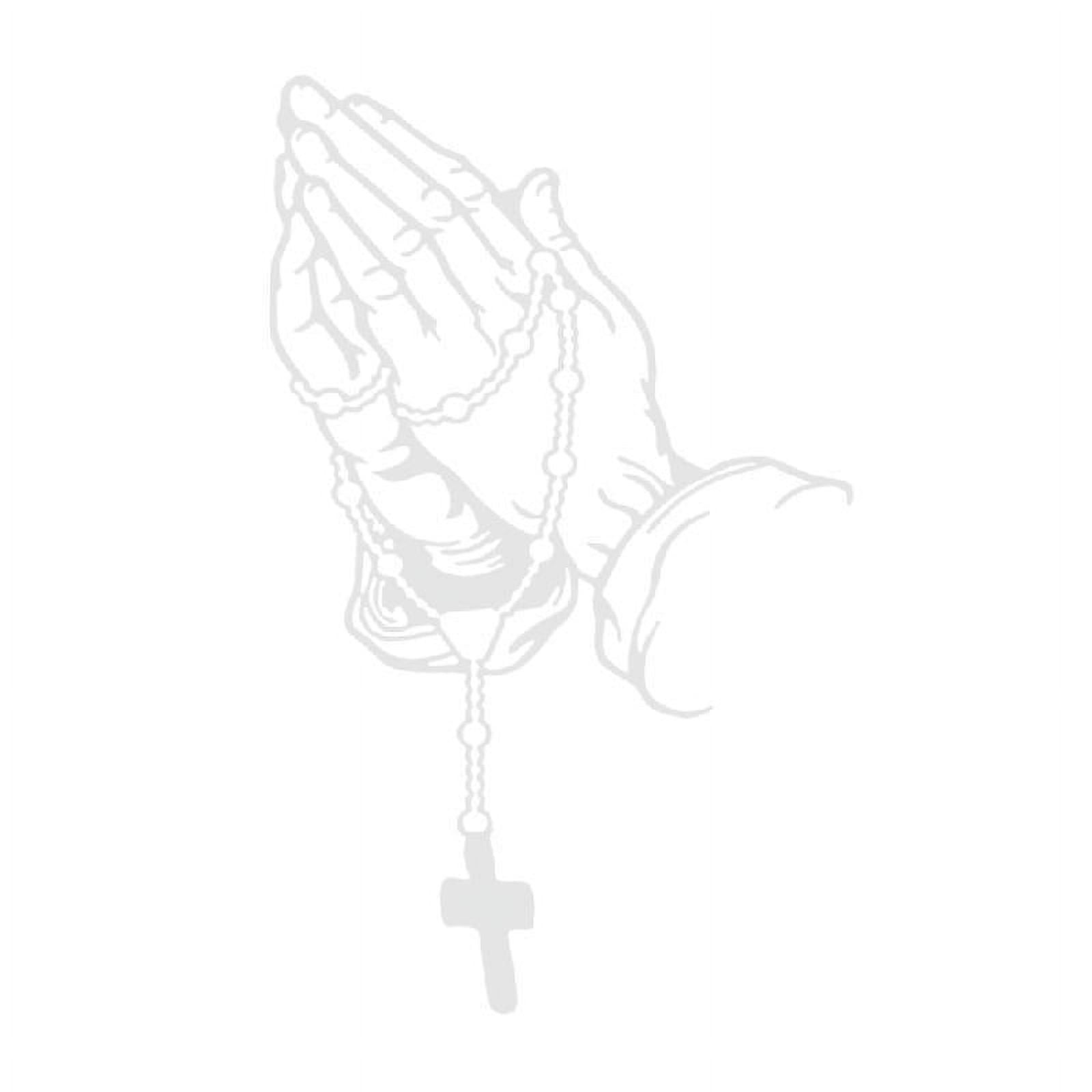 Praying Hand Decal Sticker Religious Bumper Window Window Laptop Rosary ...