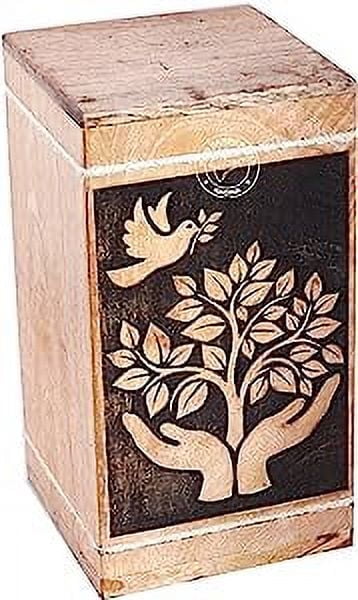 Praying Hand Wooden Urns for Human Ashes Adult Large - Tree of Life ...