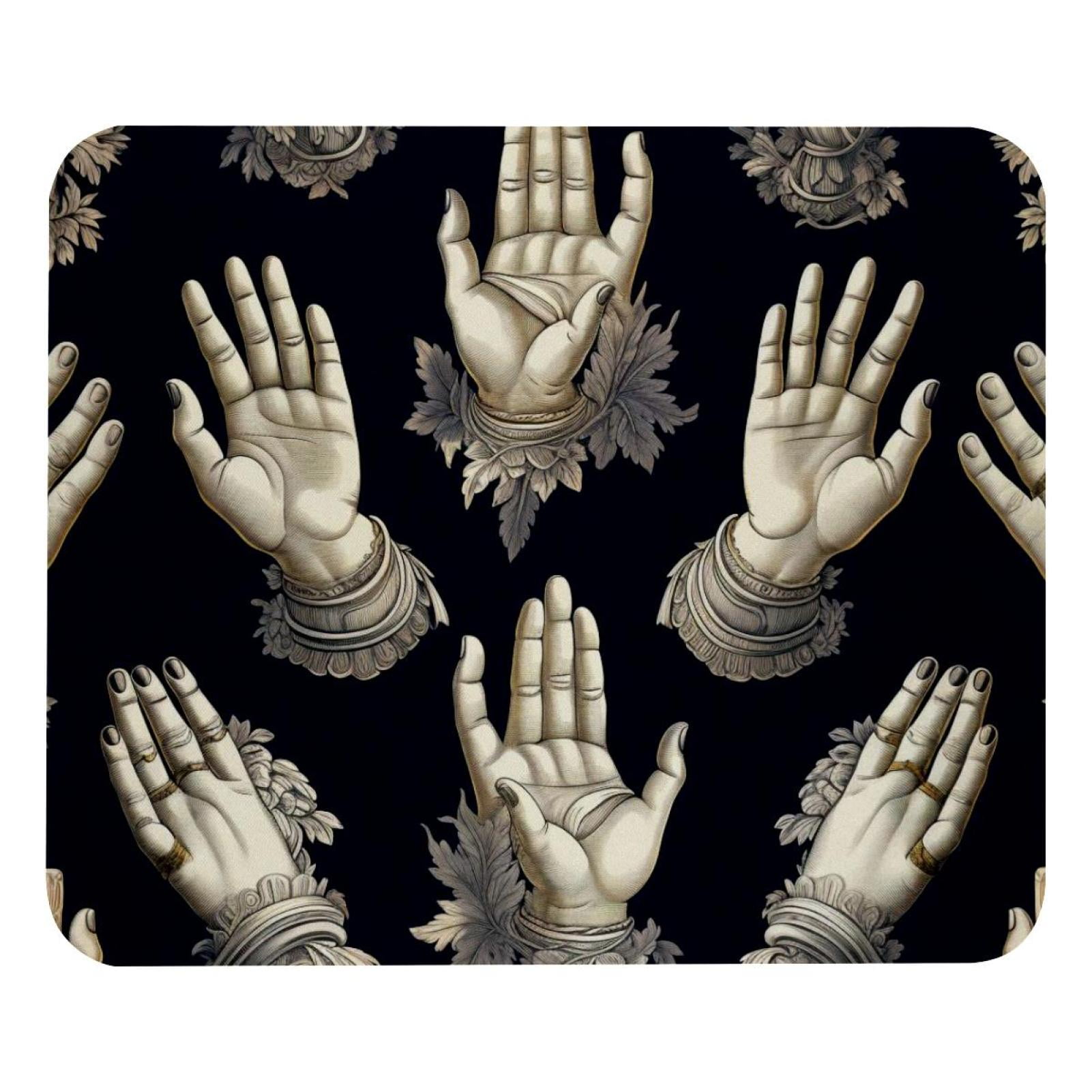 Praying Hands 8.3x9.8 Inch Square Gaming Mouse Pad with Non-Slip Rubber ...