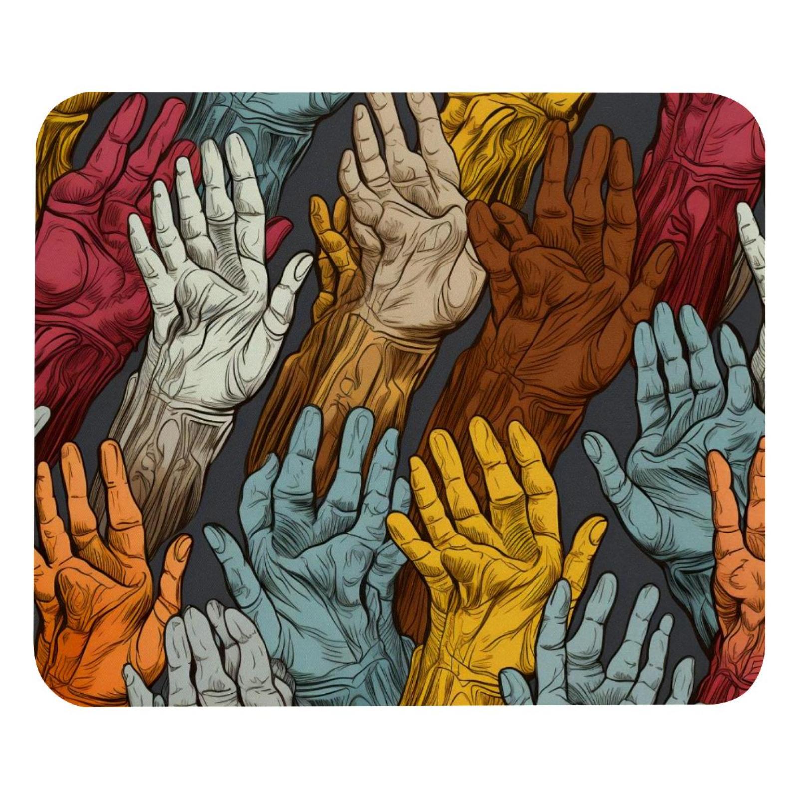 Praying Hands Cute Square Mouse Pad, Computer Mousepad Cloth with ...
